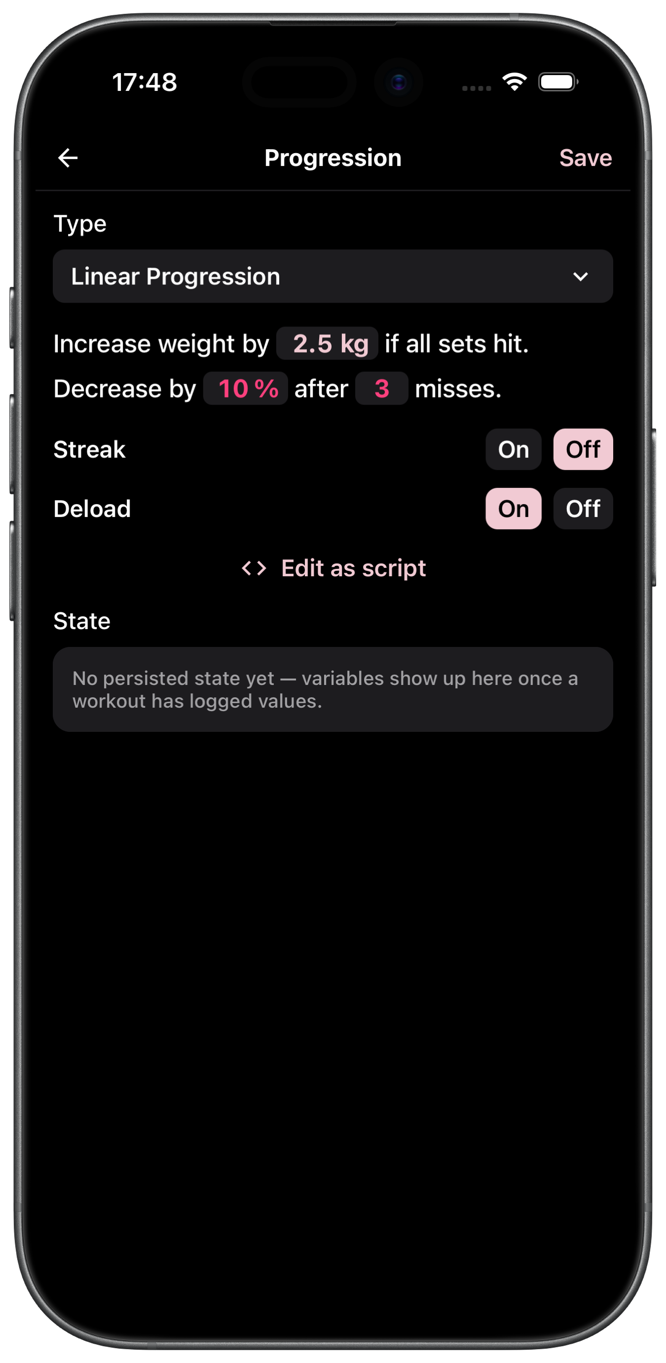 Volm - Free Minimalist Workout Tracker